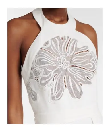 Elie Saab Embroidered Halterneck Cocktail Dress