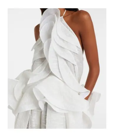 Maticevski Toile Wave Ruffled Top