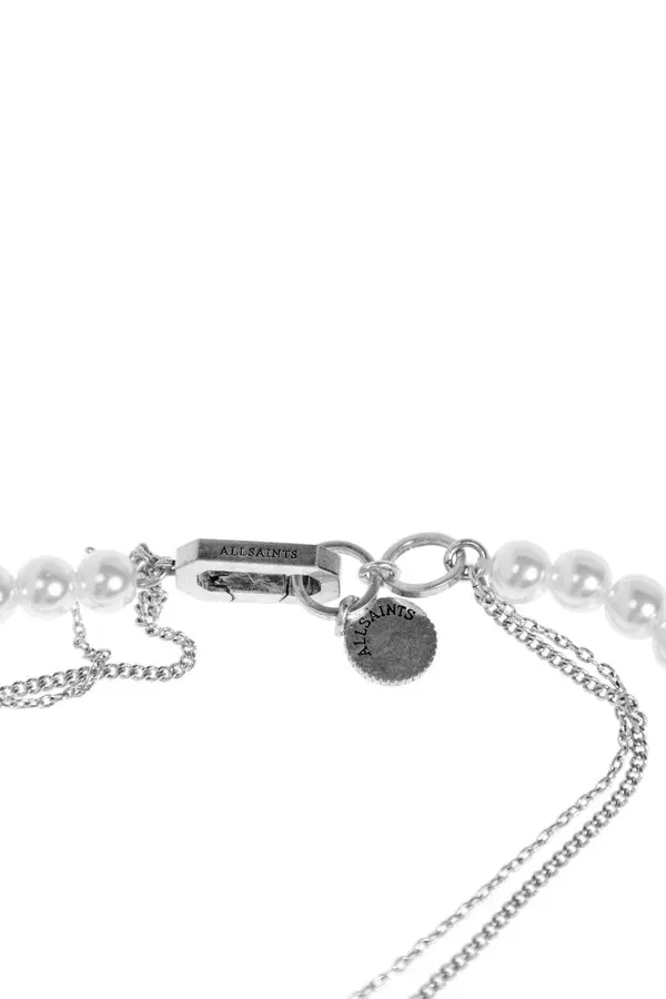 ALLSAINTS Double-layered Pearl And Chain Bracelet
