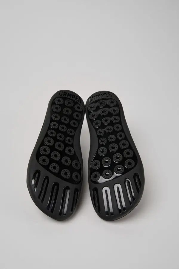 Camper Twins Leather And Recycled Pet Lace-up Sneakers - Black