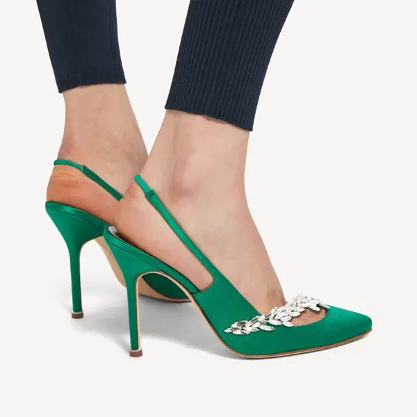 BALENCIAGA X MANOLO BLAHNIK Balenciaga Manolo Blahnik Slingback In Grass