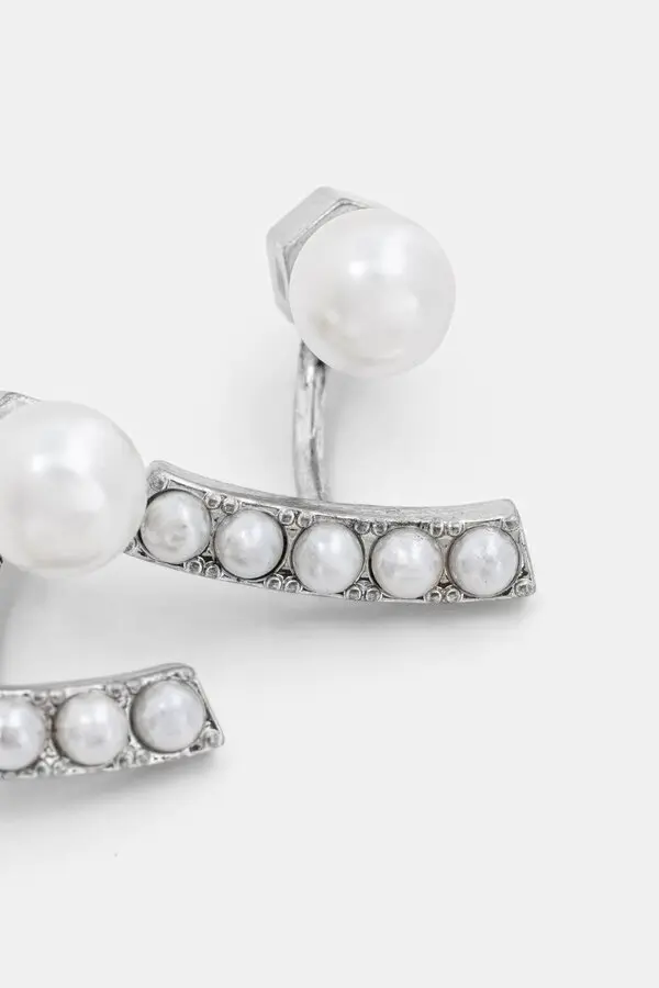 ALLSAINTS Geometric Faux Pearl Earrings