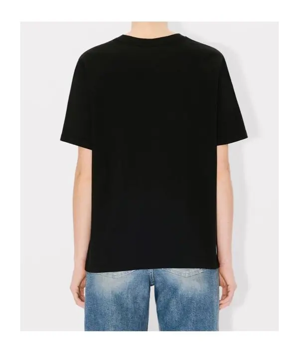Kenzo Boke Flower Embroidered Crewneck T-shirt - Black