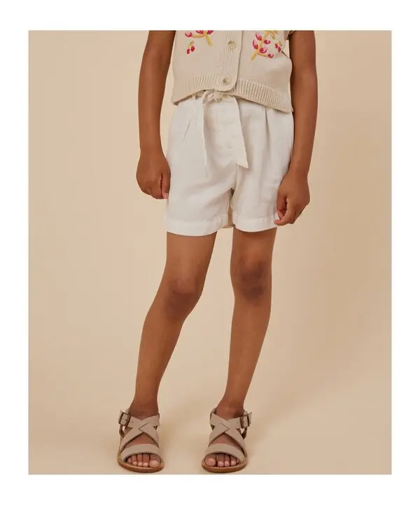 Bonpoint Cream Bermuda Shorts