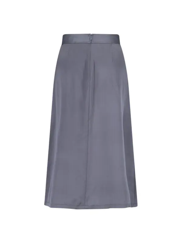 Aspesi Pleated Long Satin Skirt