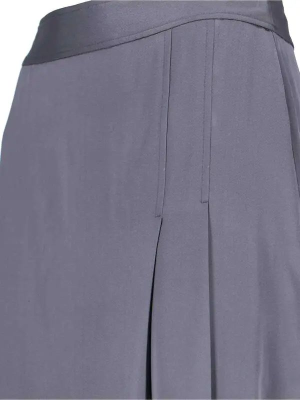 Aspesi Pleated Long Satin Skirt