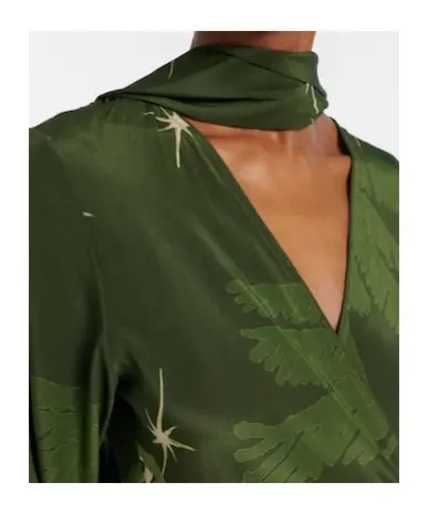Johanna Ortiz Printed Silk Midi Dress