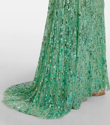 Jenny Packham Ines Embellished Sequined Gown