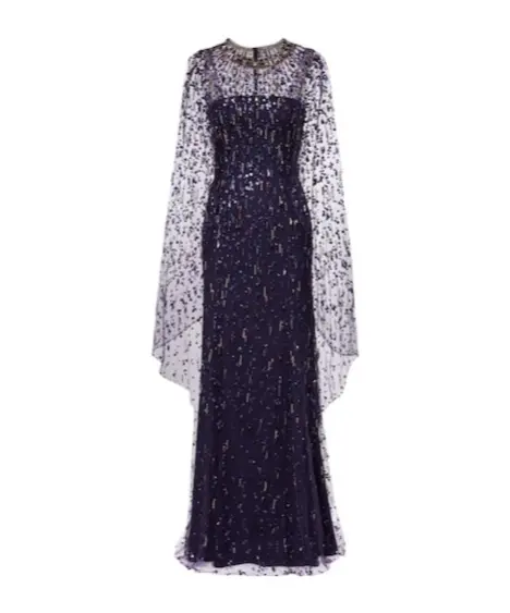 Jenny Packham Hestia Embellished Gown - Black
