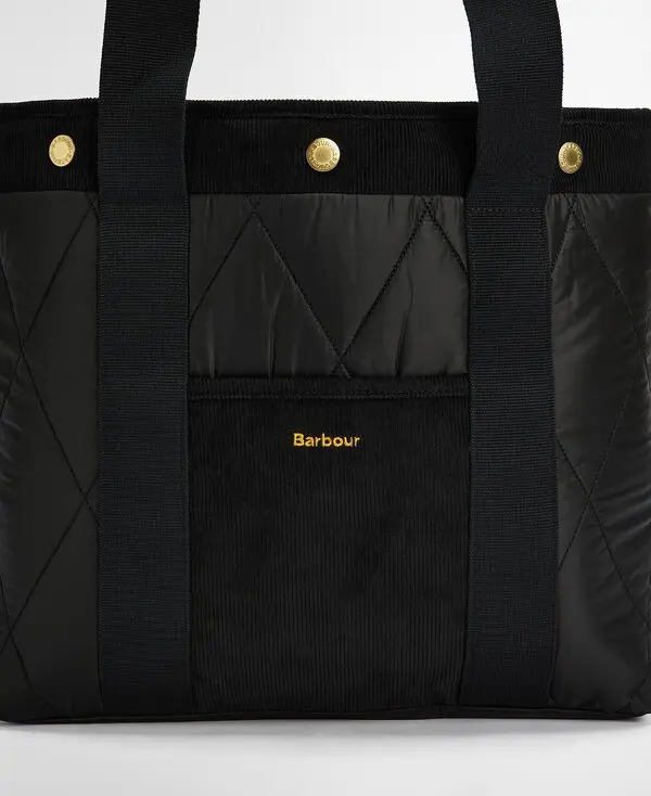 Barbour Healy Logo Embroidered Top Handle Bag
