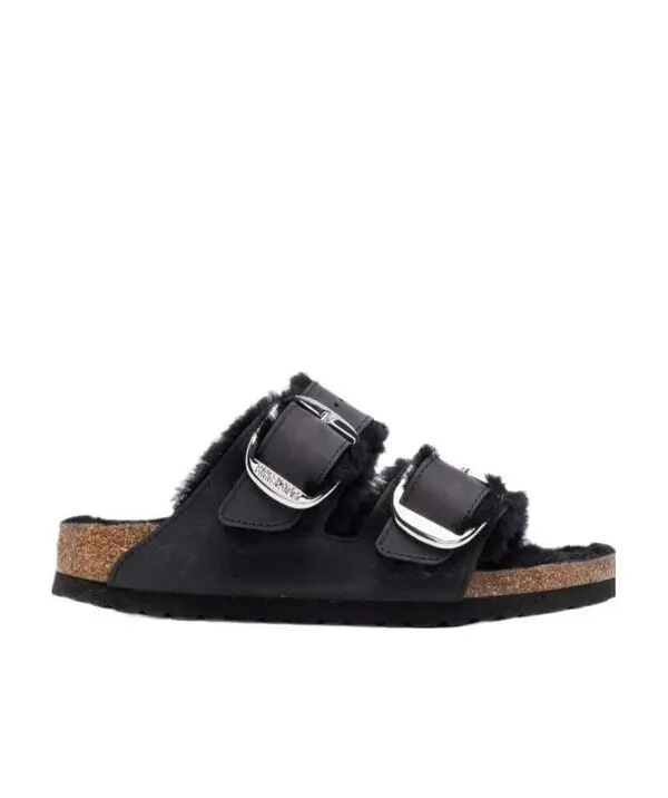 BIRKENSTOCK Fur-lined Double-strap Sandals