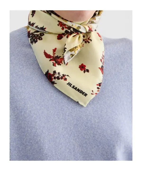 JIL SANDER Printed Silk Foulard