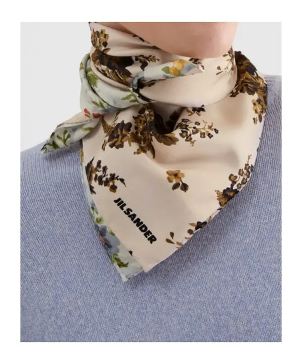 JIL SANDER Printed Silk Foulard