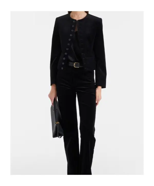 NILI LOTAN Patti Cotton Velvet Jacket