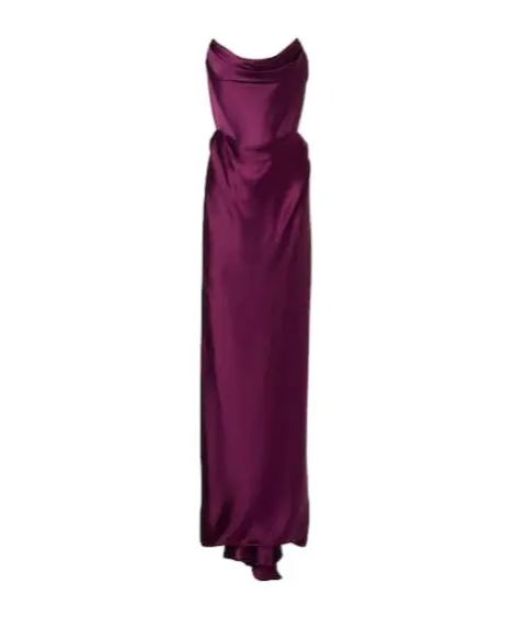 VIVIENNE WESTWOOD Galaxy Draped Crêpe Satin Bustier Gown - Red
