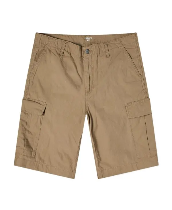 Carhartt Work In Progress Logo-patch Knee-length Cargo Shorts - Brown