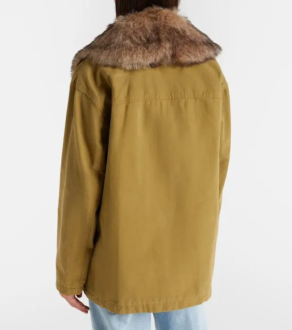 NILI LOTAN Ronay Shearling-trimmed Cotton Parka