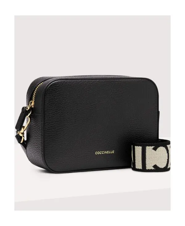 COCCINELLE Tebe Logo Stamp Zipped Small Shoulder Bag