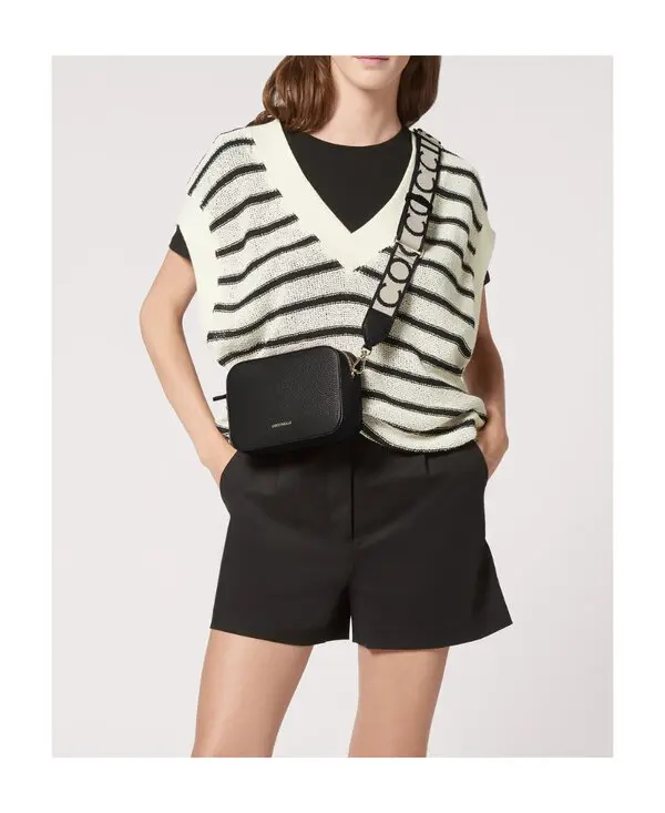 COCCINELLE Tebe Logo Stamp Zipped Small Shoulder Bag