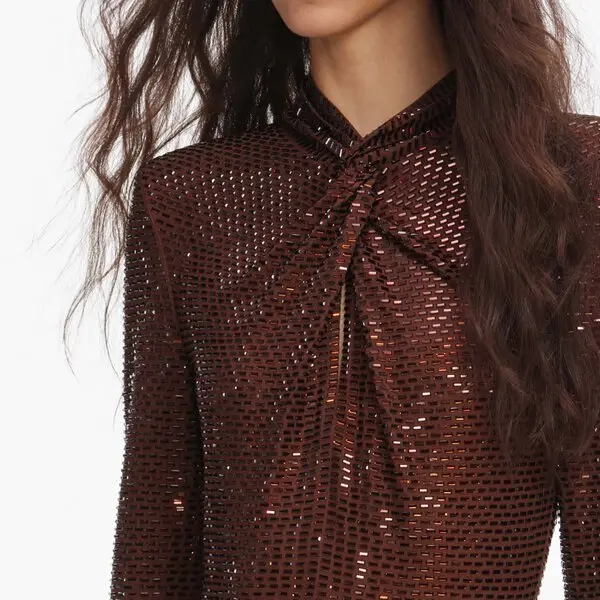 SELF-PORTRAIT Embellished Midi Dress
