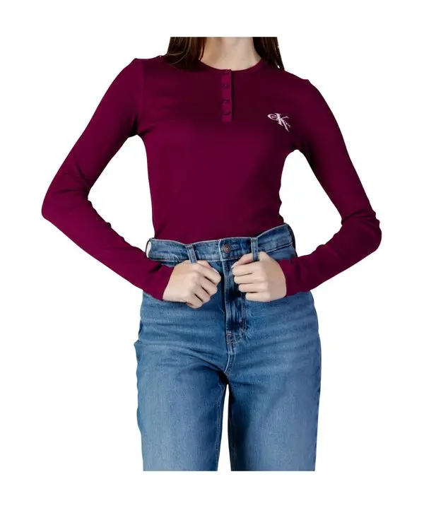 Calvin Klein Long-sleeved Button-up T-shirt