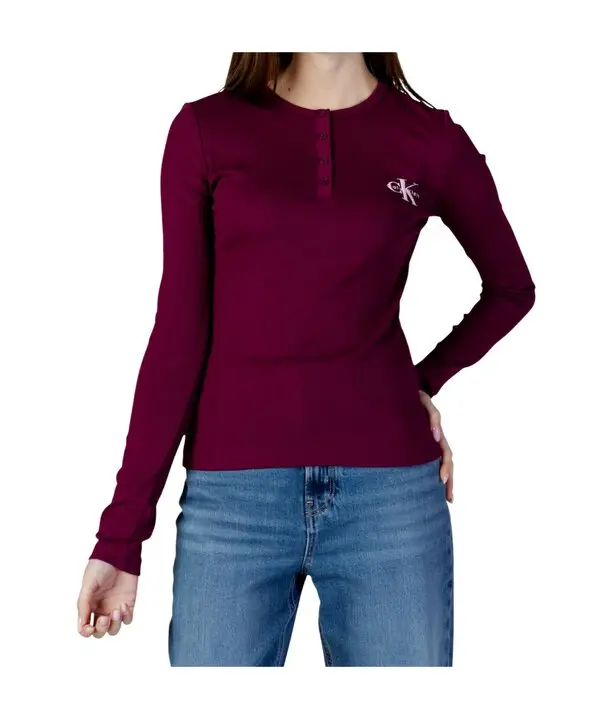 Calvin Klein Long-sleeved Button-up T-shirt