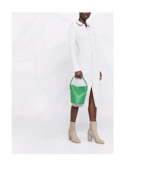 Longchamp Pure Logo Embossed Small Bucket Bag
