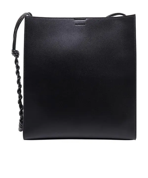 JIL SANDER Logo Embossed Braided Strapped Shoulder Bag