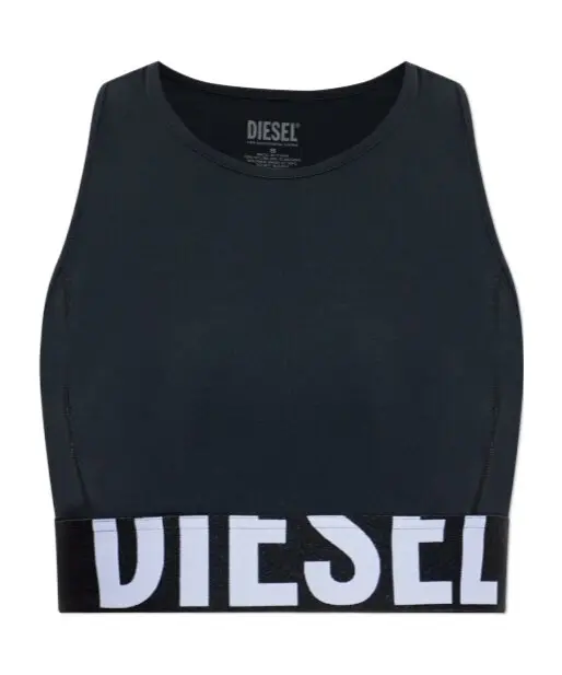 DIESEL® Sibilla D-pop Logo Band Top - Black