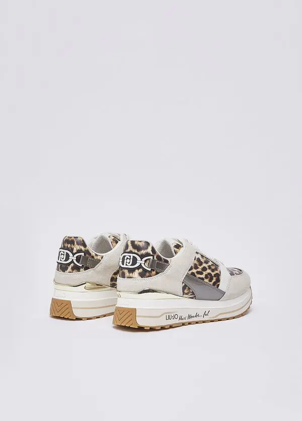 Liu Jo Leopard Printed Lace-up Sneakers