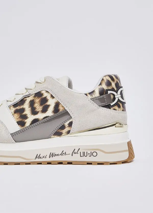 Liu Jo Leopard Printed Lace-up Sneakers