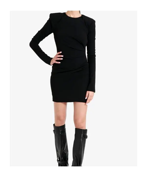 ANIYE BY Round Neck Long Sleeve Dress