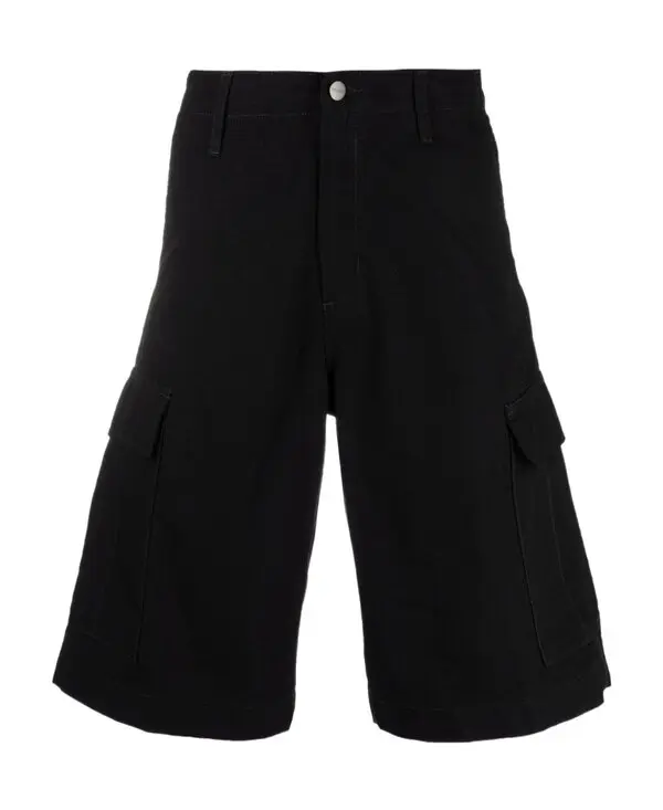 Carhartt Work In Progress Logo Patch Cargo Shorts - Black