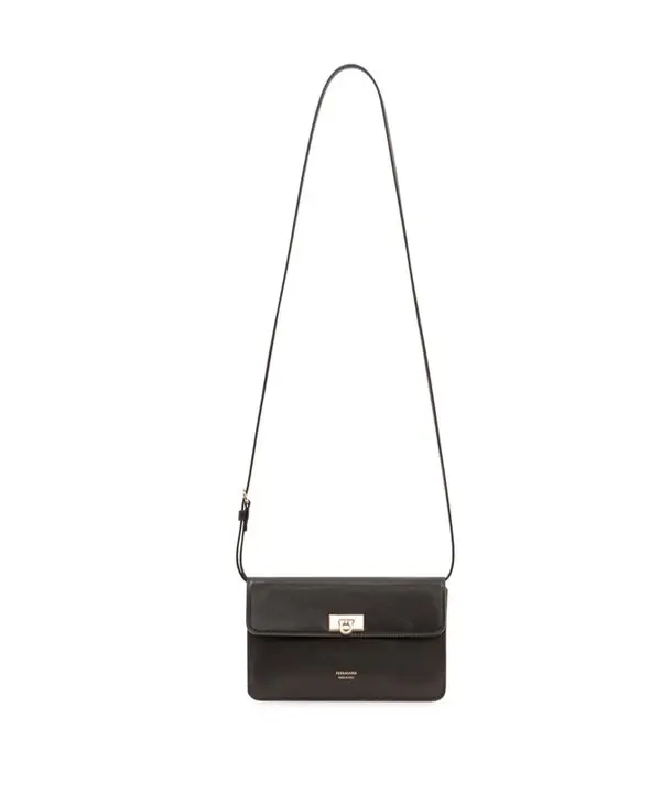 FERRAGAMO Flat Gancini Mini Shoulder Bag