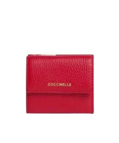 COCCINELLE Logo Lettering Tri-fold Wallet