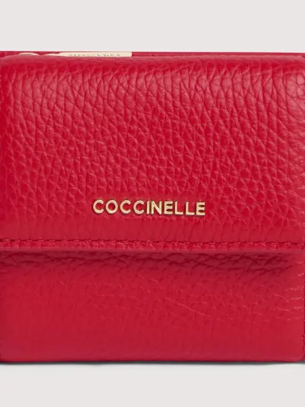 COCCINELLE Logo Lettering Tri-fold Wallet