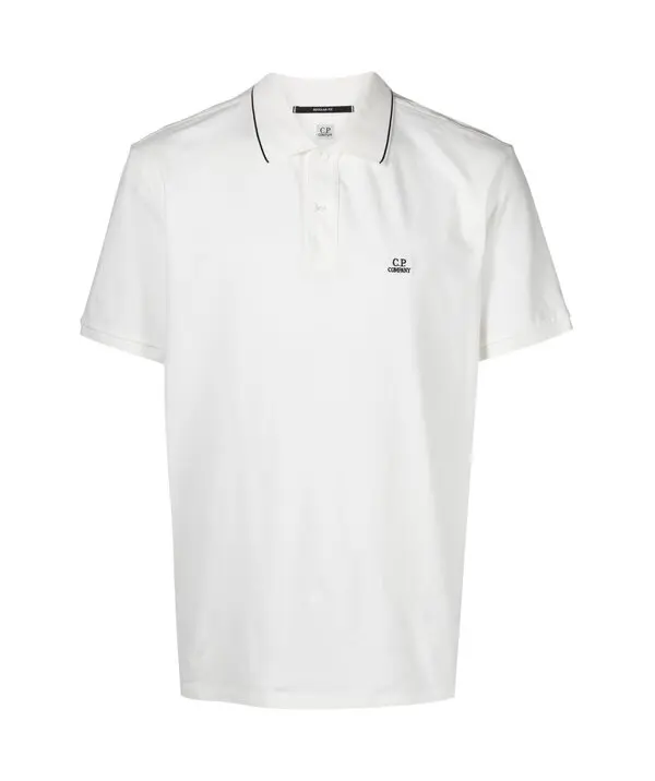C.P. COMPANY Logo-patch Piqué Polo Shirt