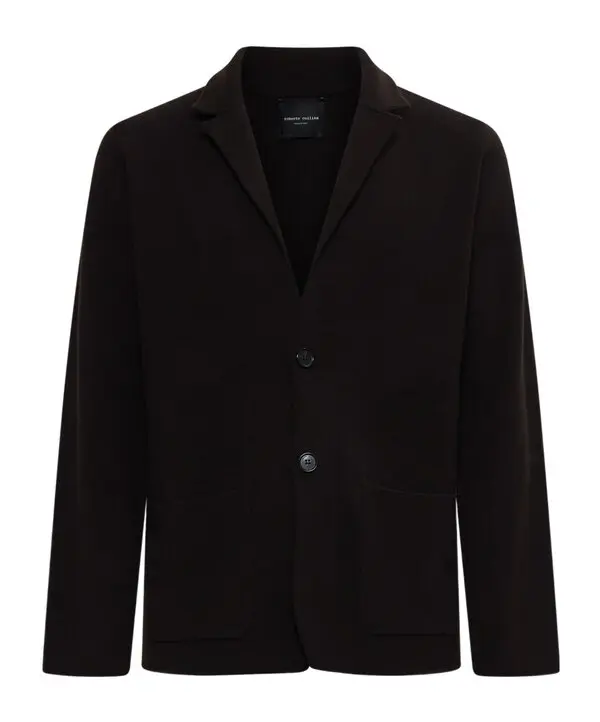 ROBERTO COLLINA Long Sleeved Knitted Blazer - Black
