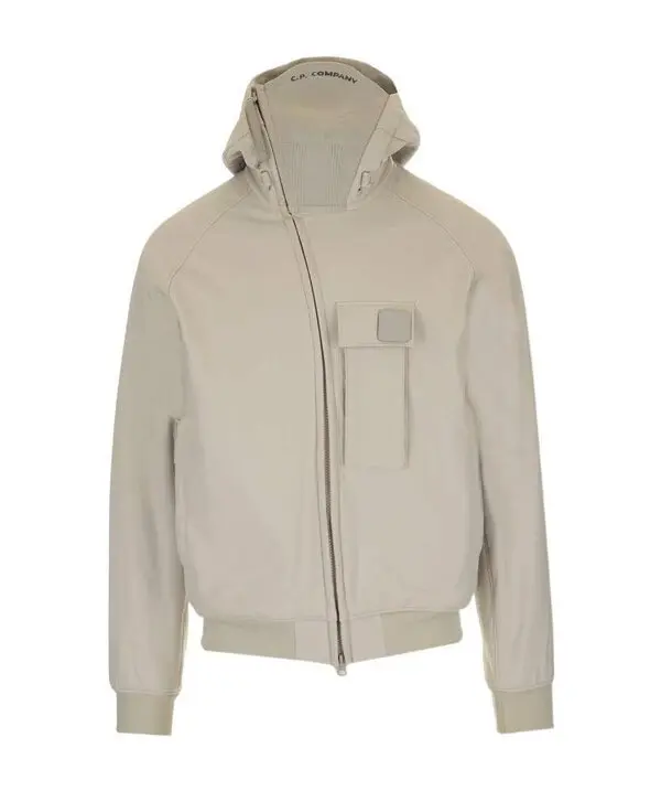 C.P. COMPANY Zip-up Hooded Jacket - Nude