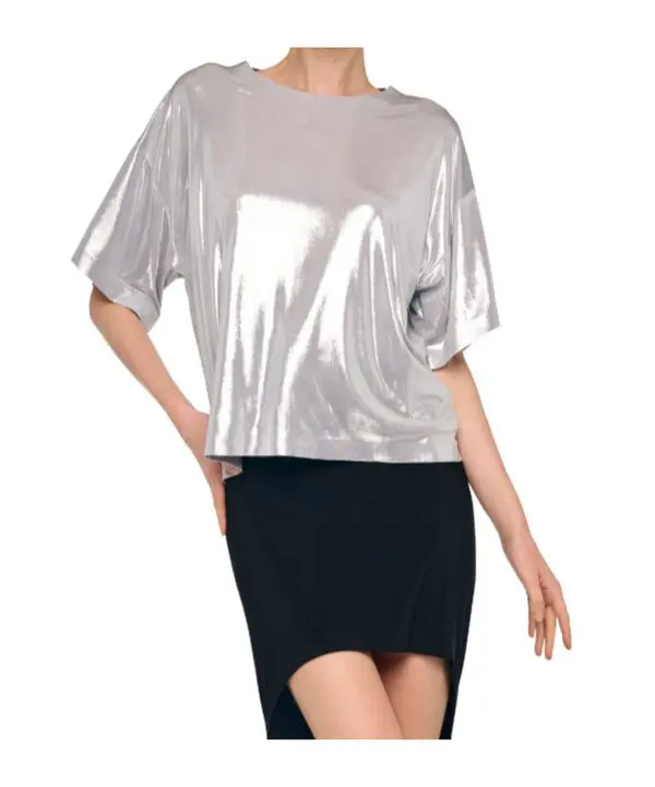 Norma Kamali Short Sleeve Boxy T