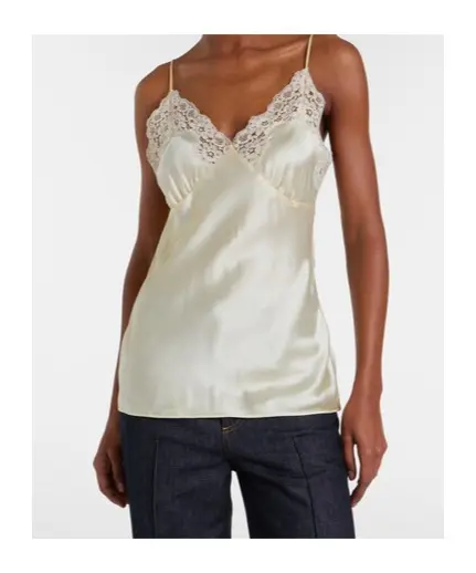 Stella McCartney Lace-trimmed Silk Satin Camisole