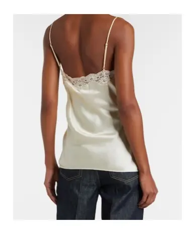 Stella McCartney Lace-trimmed Silk Satin Camisole