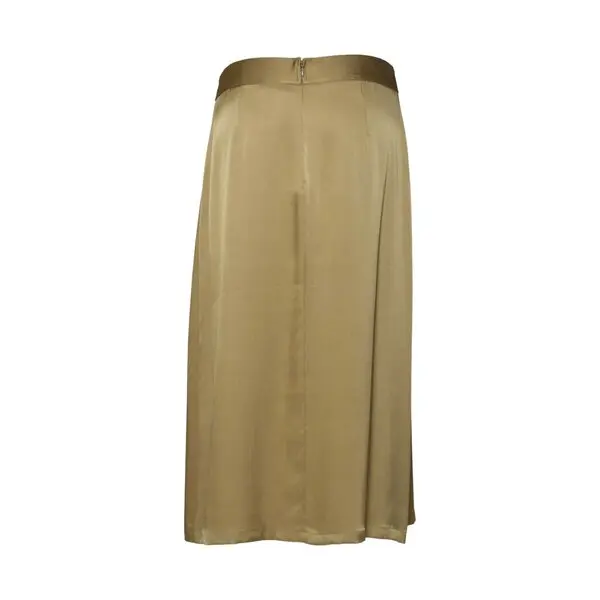 Aspesi Pleated Long Satin Skirt