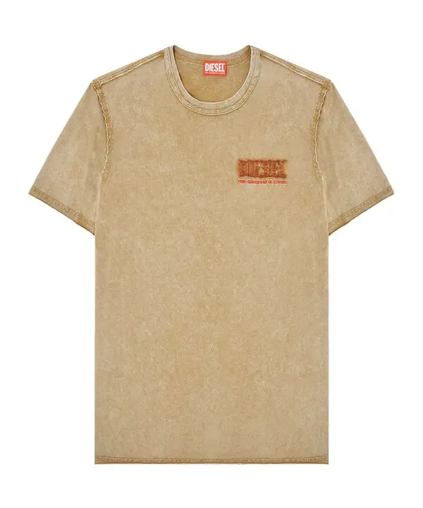 DIESEL® Crew Neck T-shirt - Light Brown