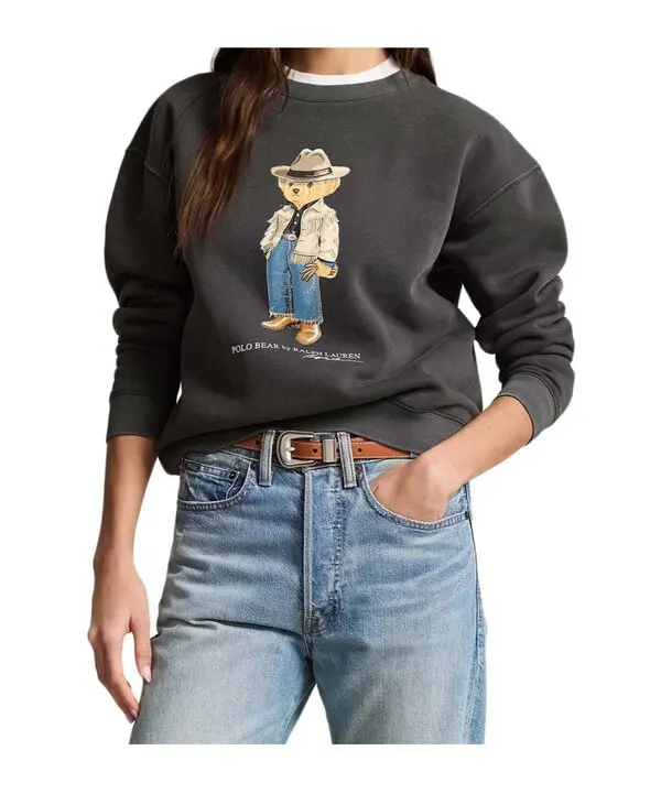 Polo Ralph Lauren Crewneck Sweatshirt With Graphic Embroidery - Black