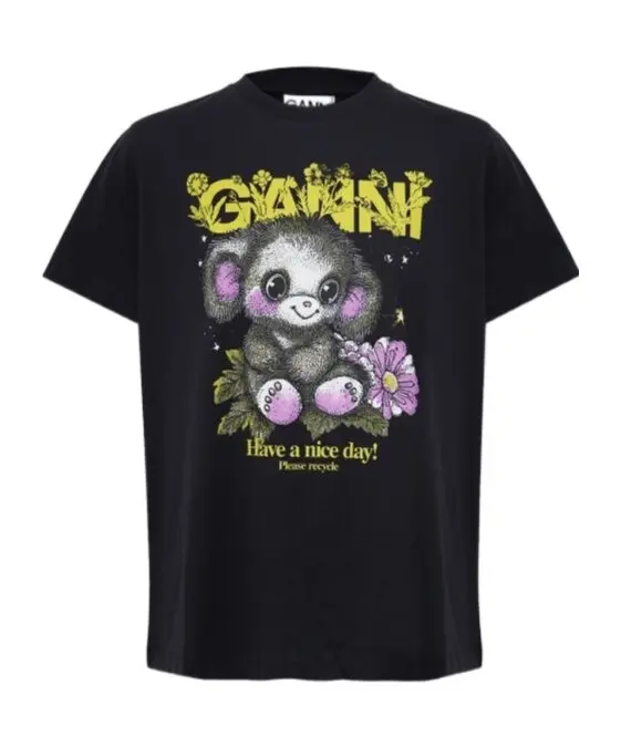 GANNI Pattern-printed Crewneck T-shirt