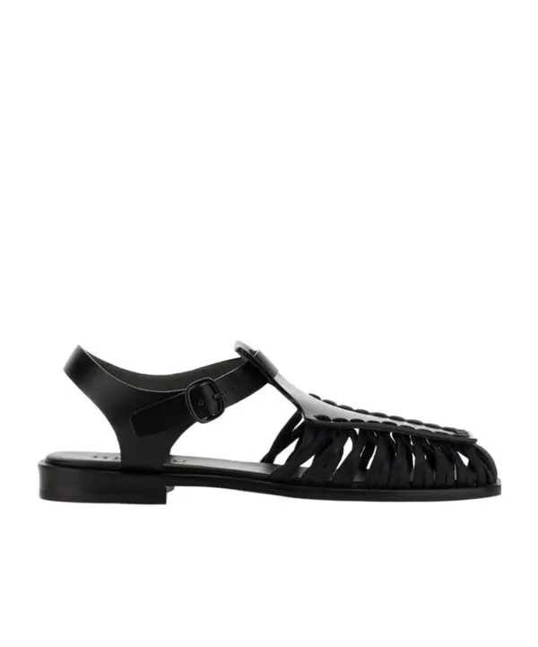 Hereu Alaro Leather Sandals - Black