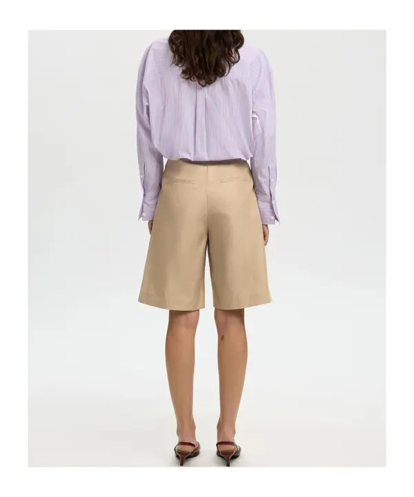 SELECTED Cotton Blend Bermuda Shorts