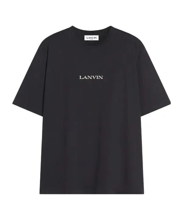 LANVIN Logo Embroidered Crewneck T-shirt