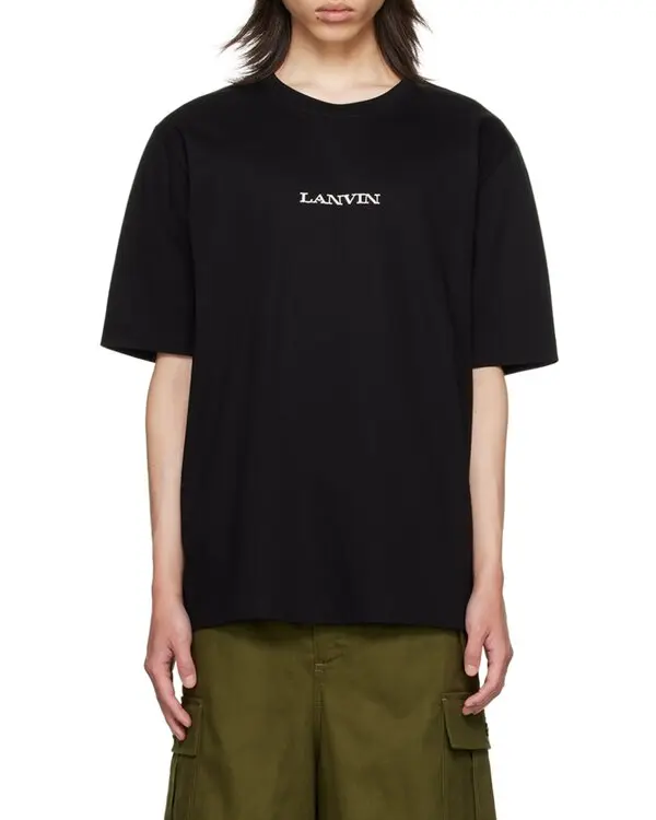 LANVIN Logo Embroidered Crewneck T-shirt